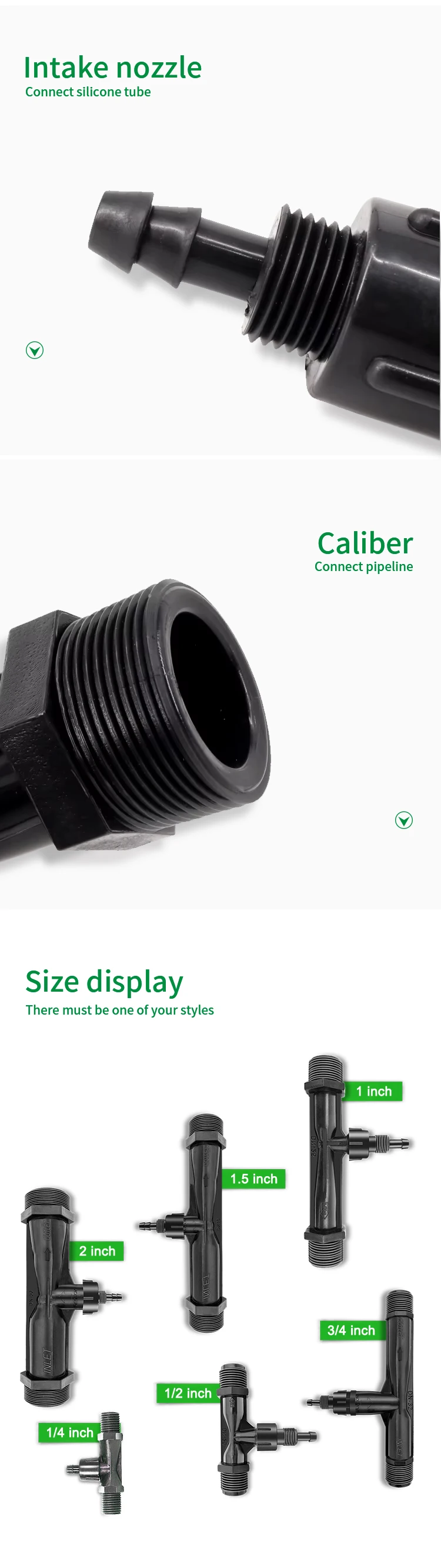 3/4 Inch Chemical Resistant Venturi Fertilizer Injector Venture for ...