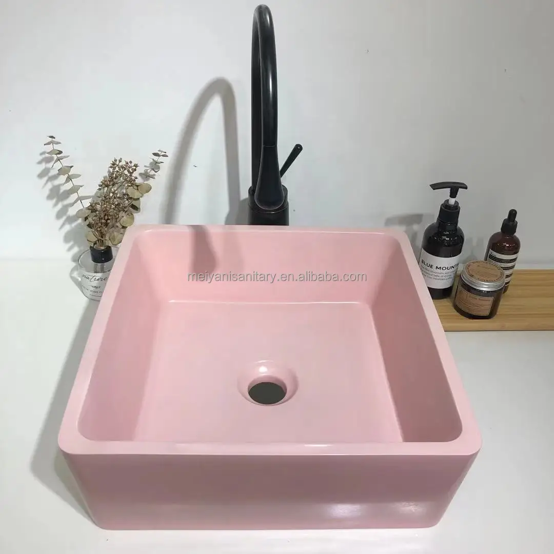 Concrete Basin Bathroom Hand Wash Station Above Counter Cement Basin ...