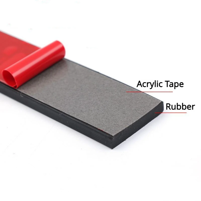 50cm Black Silicone Rubber Strip Self Adhesive Sealing Strip Anti-skid ...