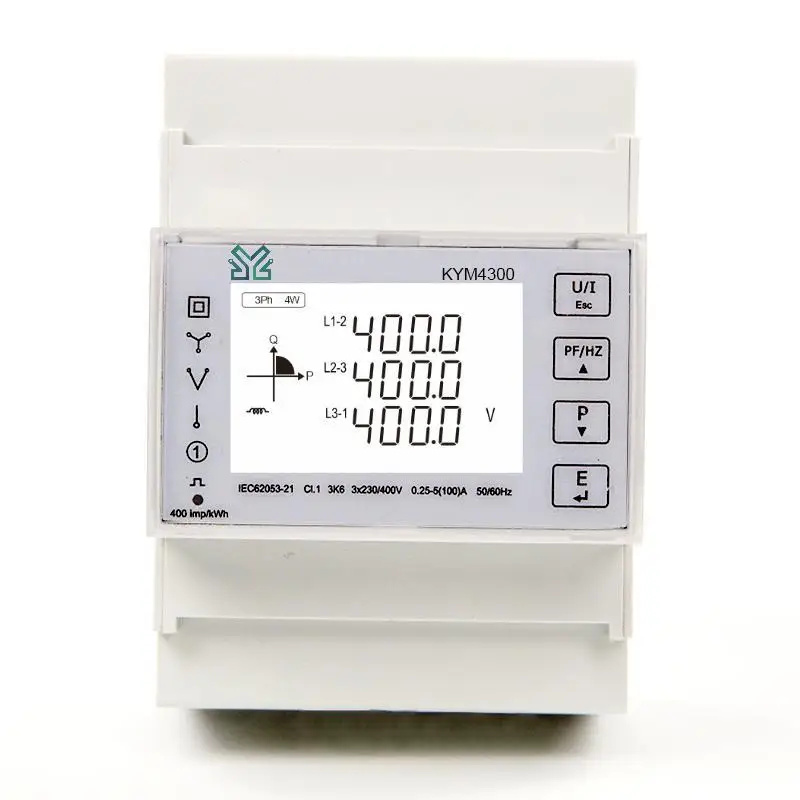 MID Modbus RS485 100A Dual Source Measuring Three Phase Energy Meter ...