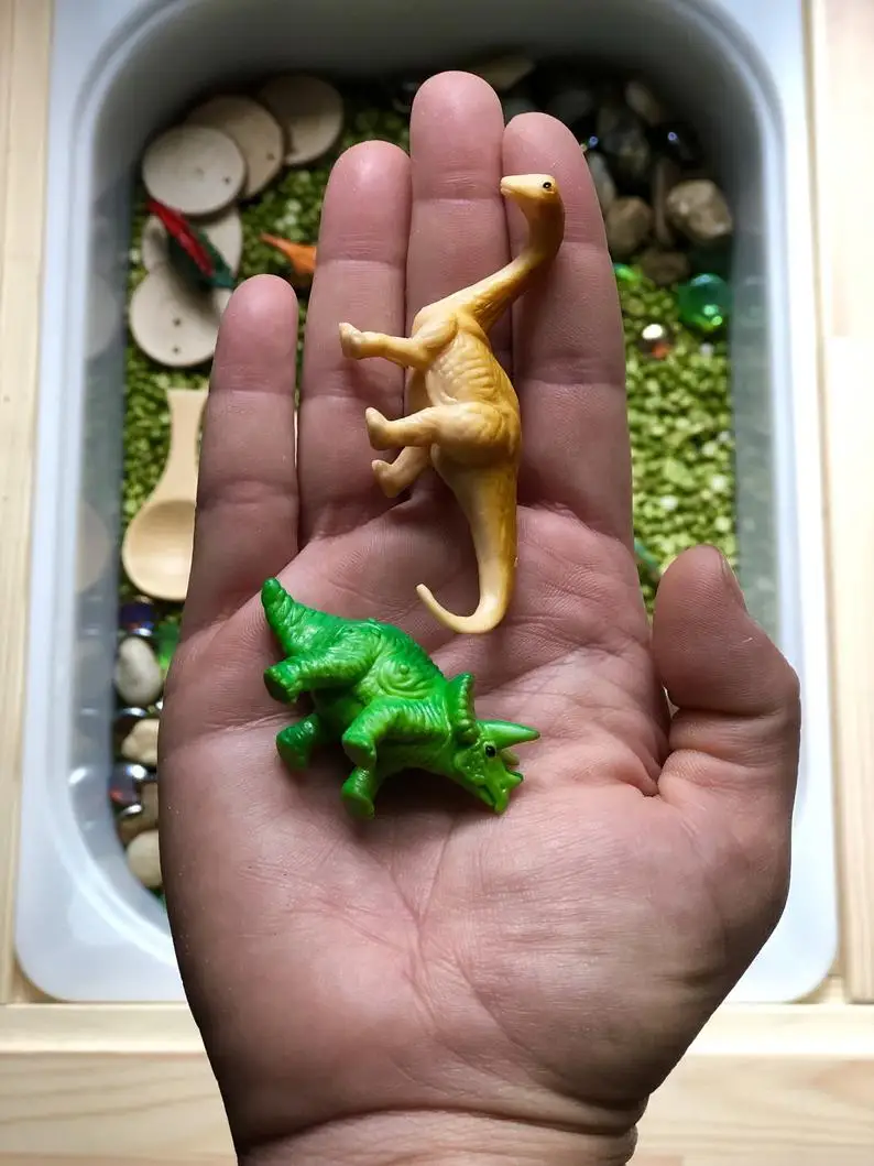 Dinosaur Sensory Bin Activity Set Montessori Reggio Waldorf Loose Parts ...