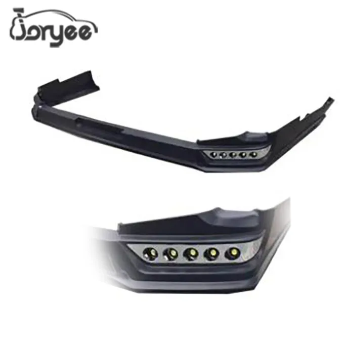 Upgrade Rowen Style Front Bumper Lip With Led For Toyota Hiace ...