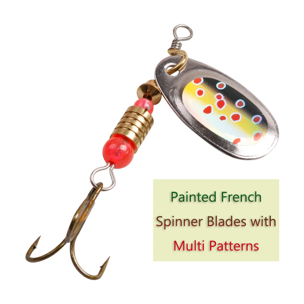3g4g5g Metal Spoon Tail Freshwaters Spinners With Feather