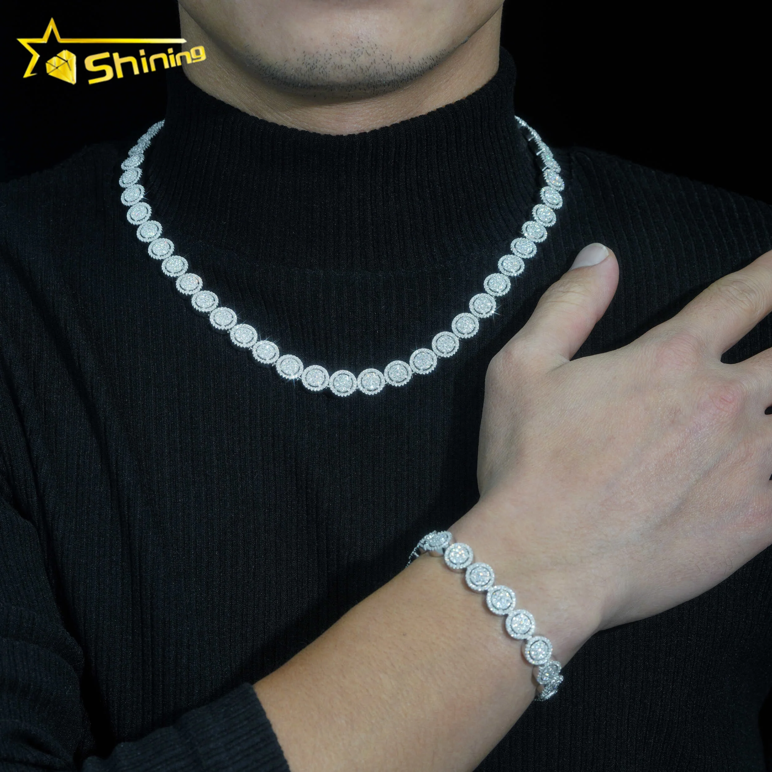 Good Price Moissanite Hip Hop Jewelry 10mm Round Bead Design Rapper ...