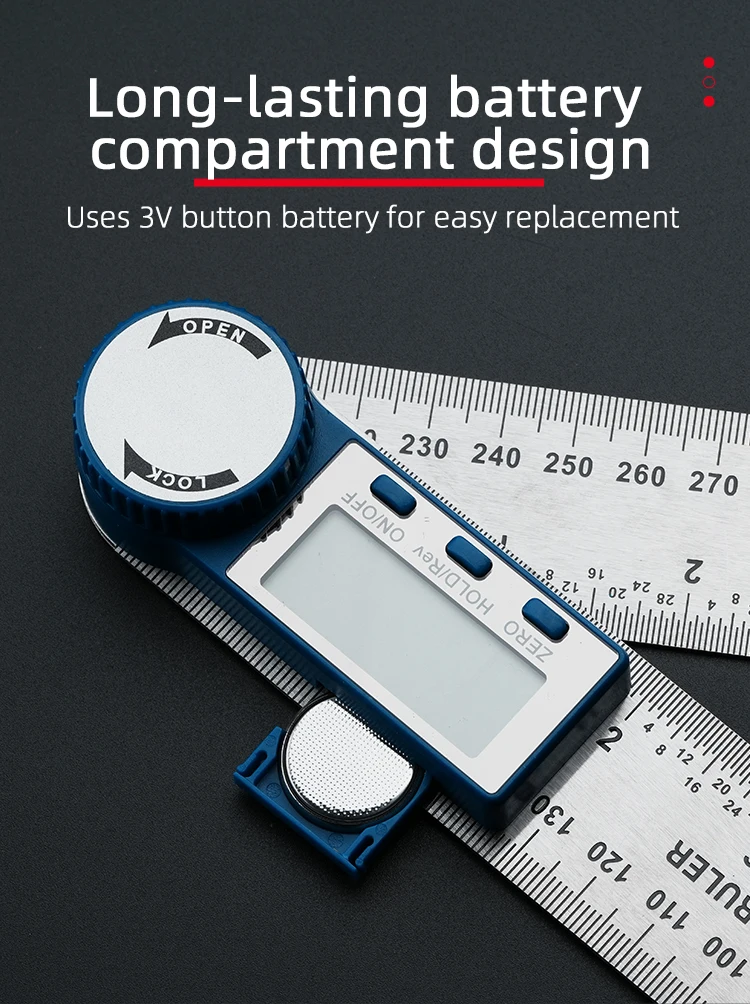 Goniometer Stainless Steel Digital Angle Finder Ruler 360 Degree ...
