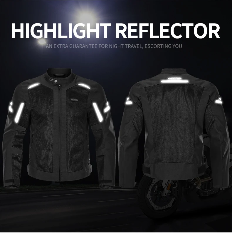 LYSCHY Motorcycle Riding Suit Summer Mesh Men Anti-fall Breathable ...