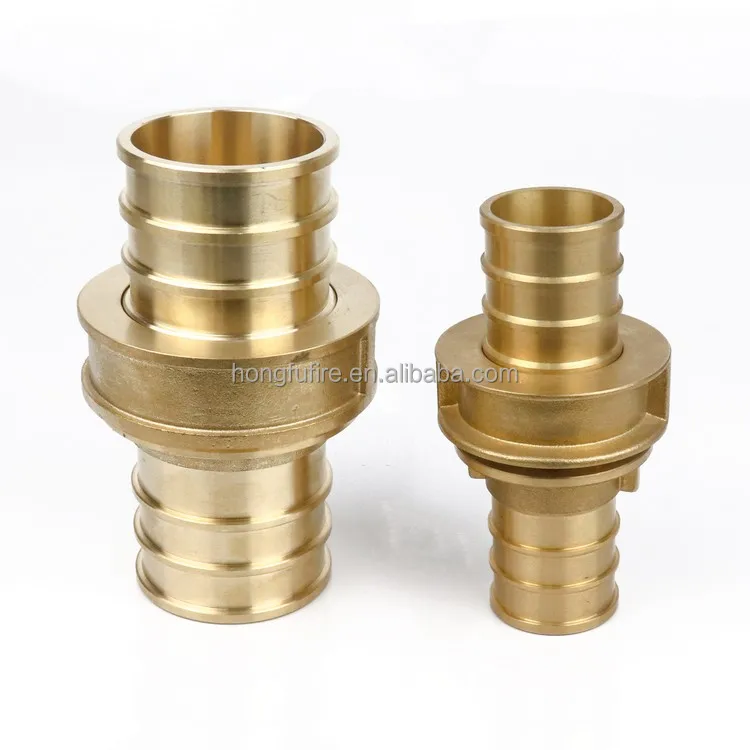 UNI Male Adaptor Fire Hose Coupling with Nozzle - Durable Brass Fire ...