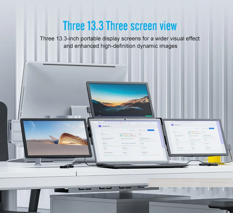 Vtex Oem Odm Direct Factory Triple Laptop Screen Extender 13.3" Fhd ...