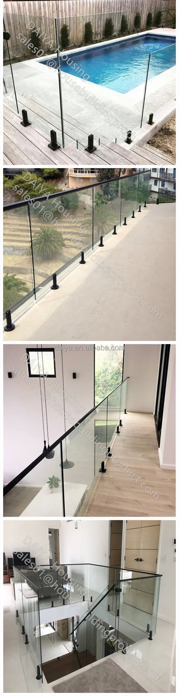 Kaca Railing Cad Untuk Balkon Penggunaan Kaca Tempered Spigot - Buy ...