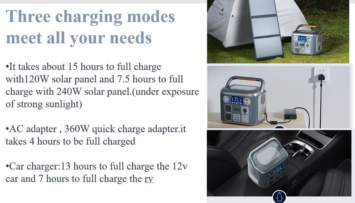 Smart 2000W Inverter Lithium Iron Portable Solar Generator Wireless ...