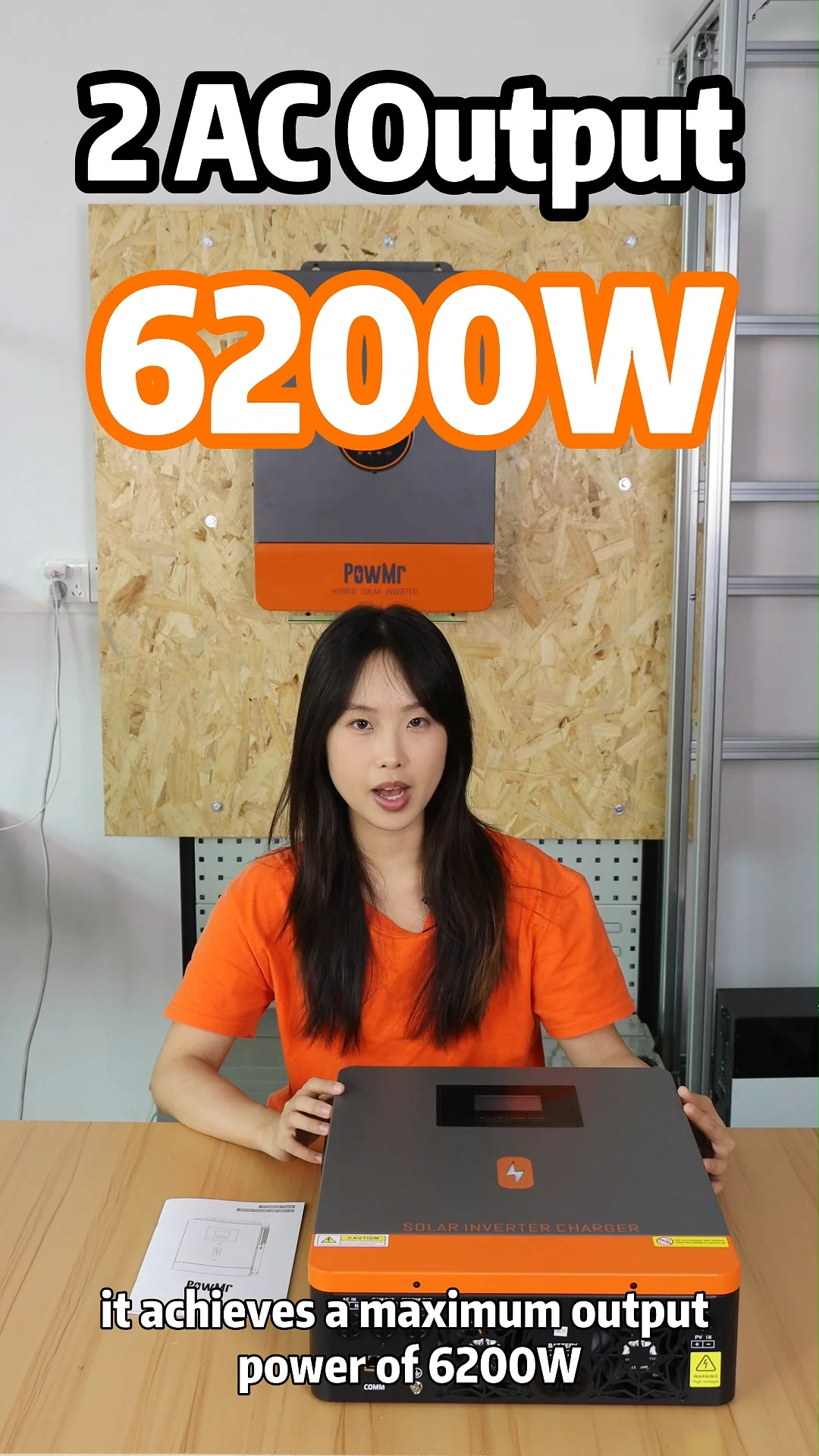 Powmr 6.2kw 4.2kw 24v 48v Solar Inverter Max Pv Voltage 500v Mppt ...