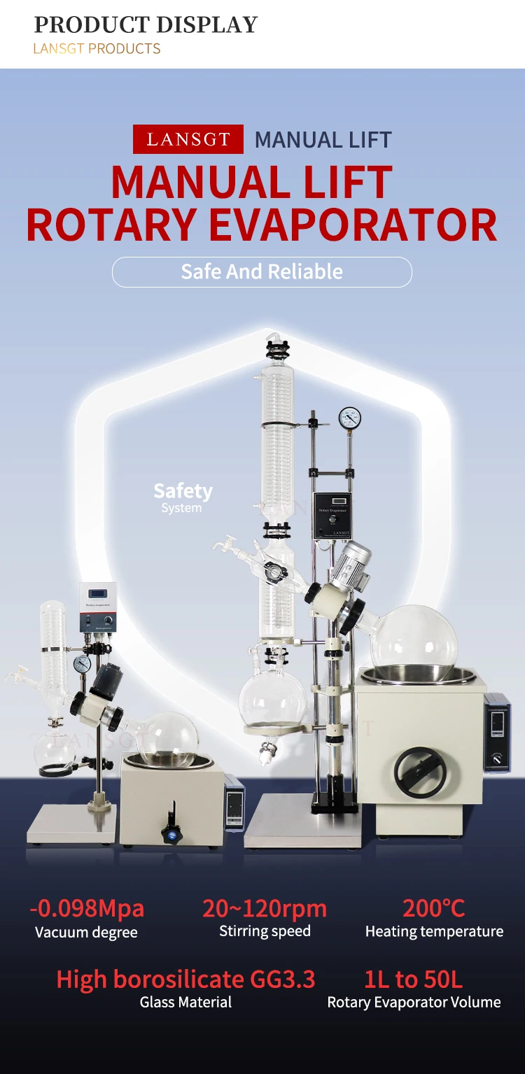 Manual Lift Vacuum Herbal Extract Concentrator - LANSGT