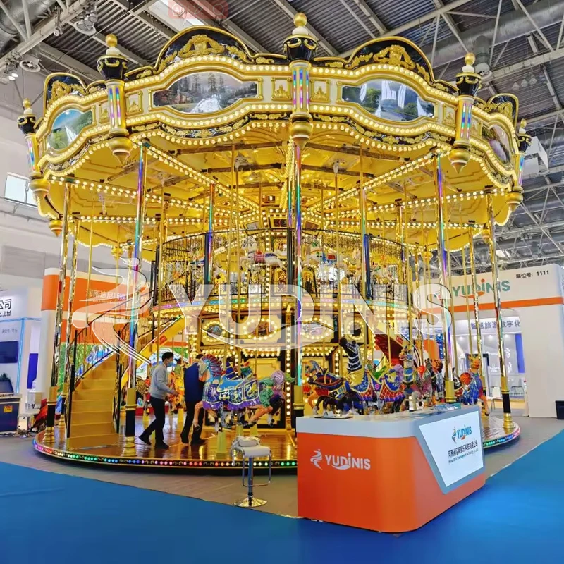 Attractive Kids Game Fairground Ride Merry Go Round Horse Carousel ...