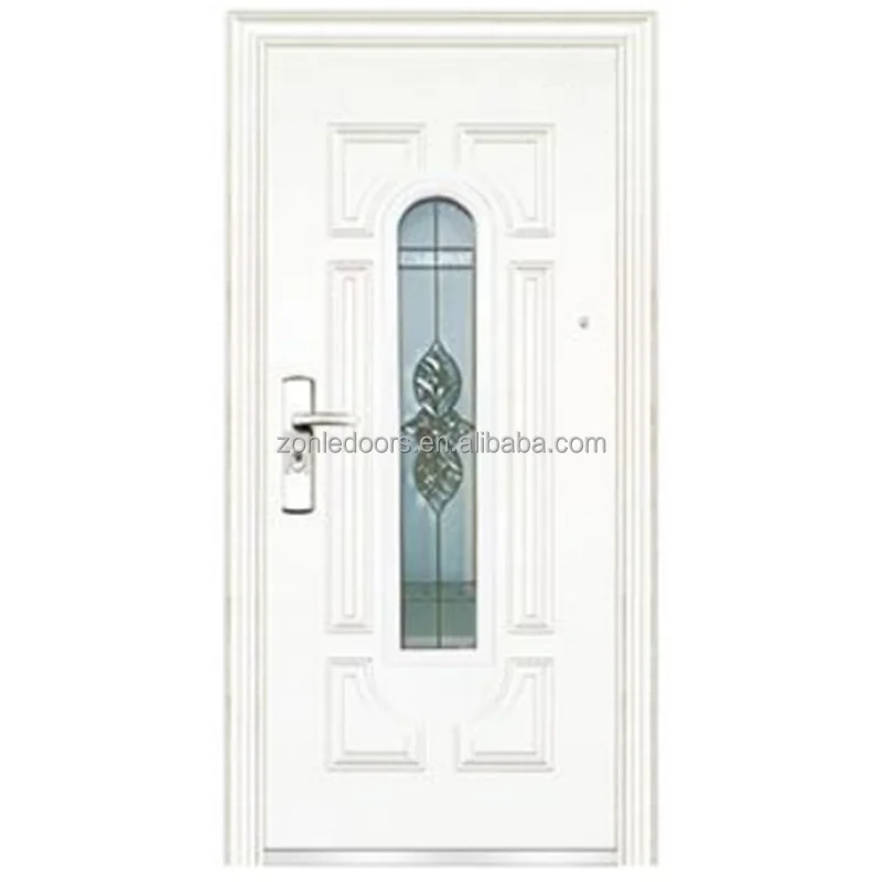 Chinese Armored Steel Metal Door One and Half Design Exterior Front ...
