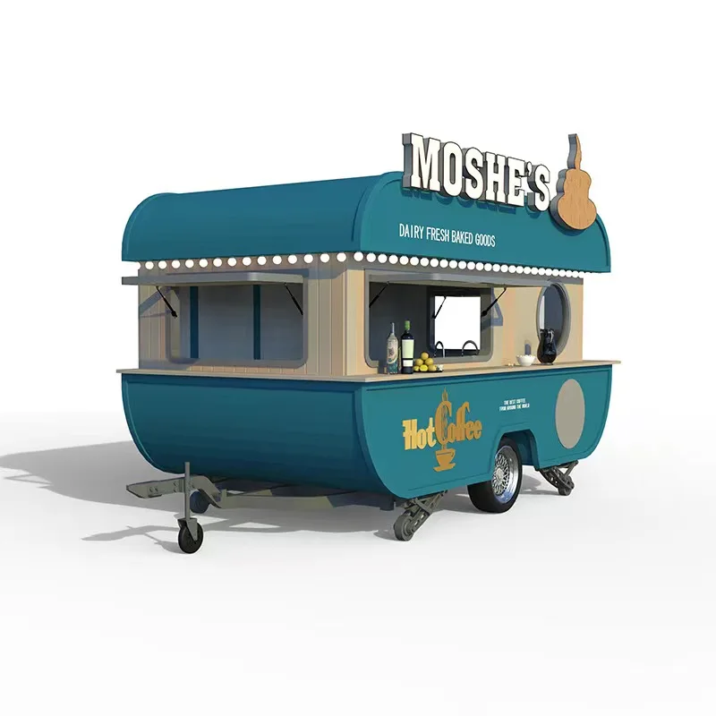 Fast Food Carts Camper Food Van Hot Dog Stand Mobile Food Cart Van With ...