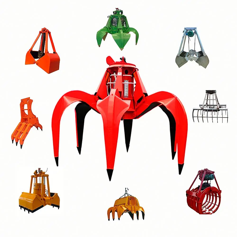 Electrical Grab With Excavator And Capstan Crane High Quality - Buy ...