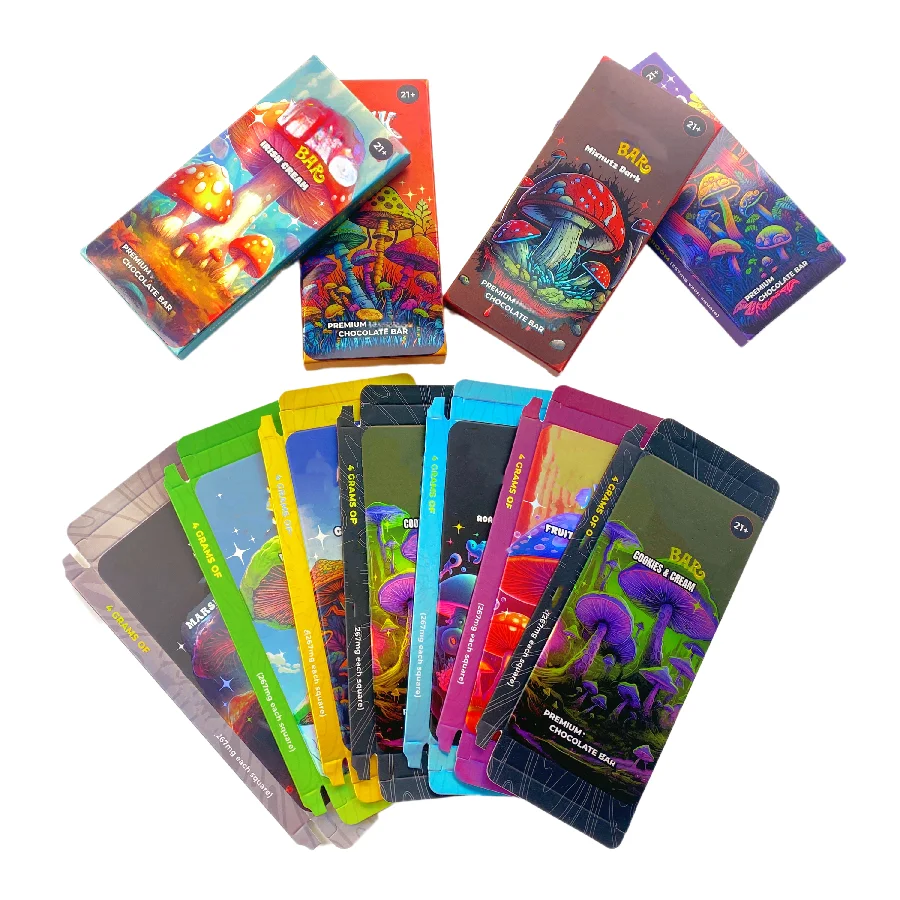 Custom Trippy Treats Magic Mushrooms Cookie Cream Shroom Chocolate Bar ...