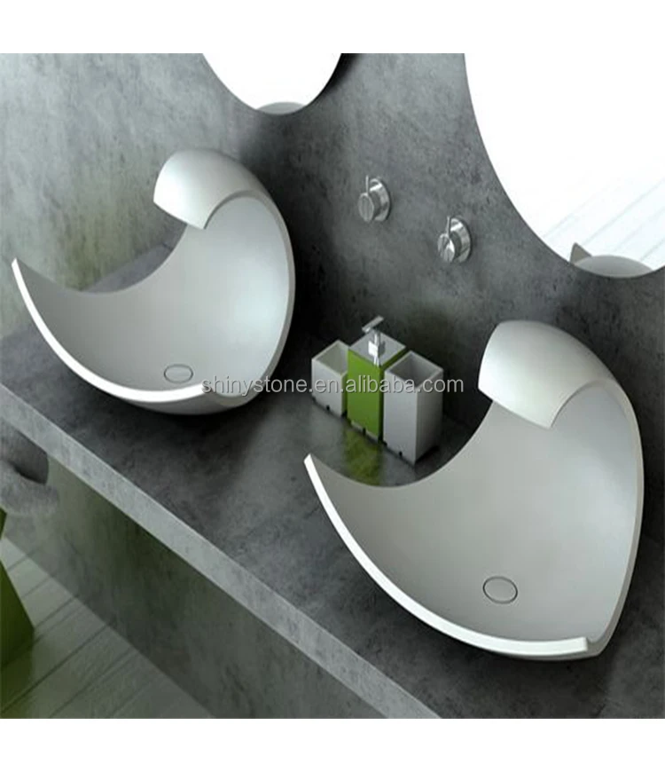 Water Fall Fashion Design Solid Surface Wholesales Wash Hand Basin