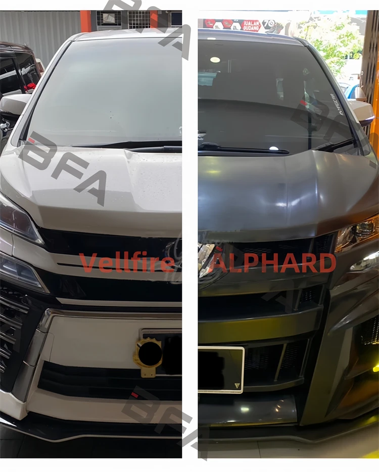 Toyota Alphard Bonnet Upgrade - KUH-L Carbon Fiber Hood Kit