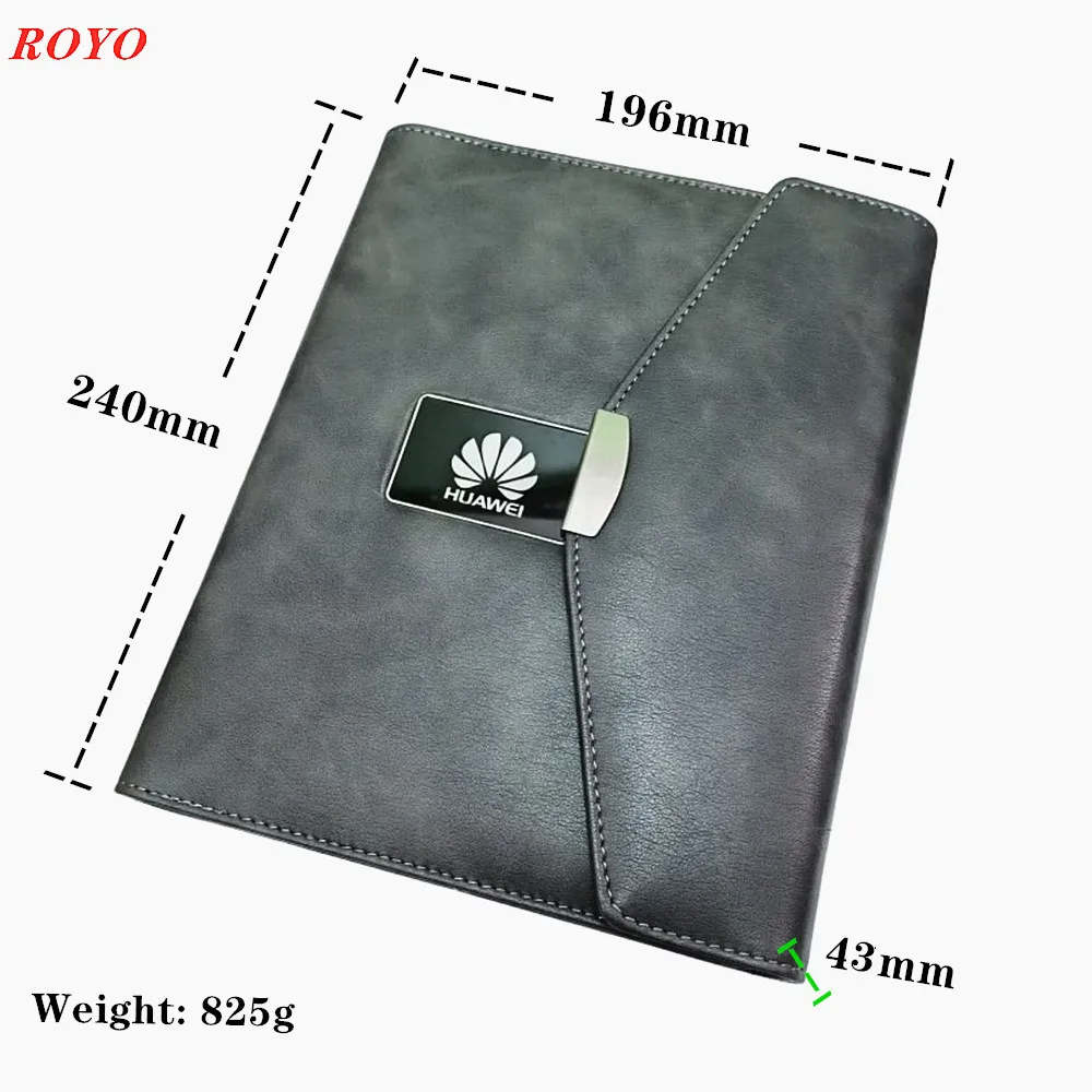 PU Leather Power Bank Wireless Charging Notebook - Gift Set