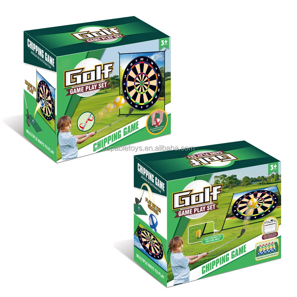 Golf Chipping Sticky Ball Dartboard Game Mat Set Indoor Outdoor Sport ...