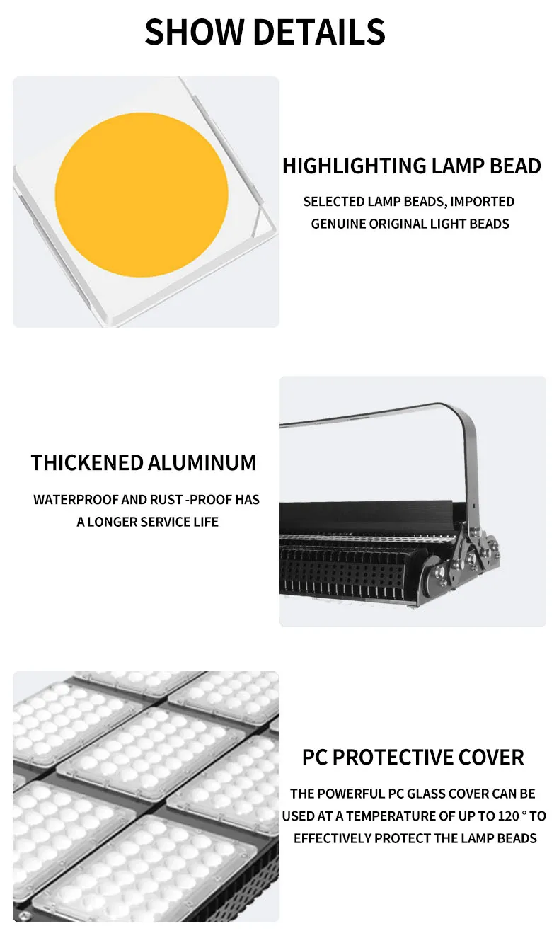 Modular Flood Lights Aluminium Waterproof Outdoor 80000 Lumen 300w 600w ...