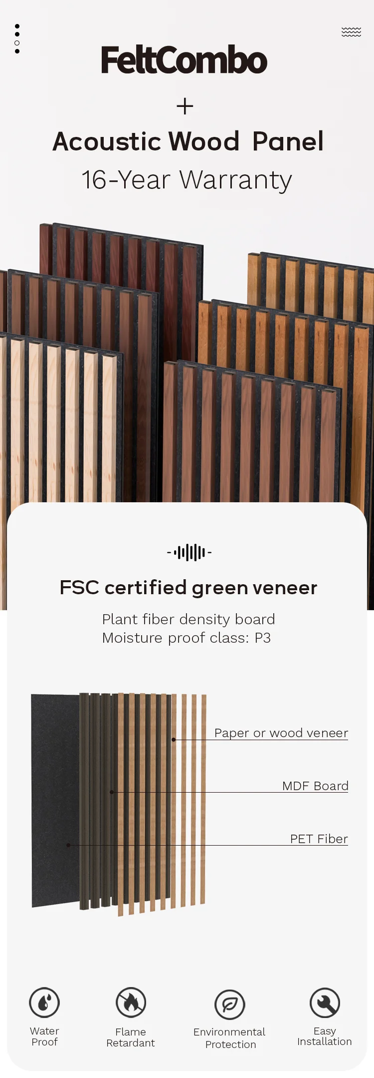 Akupanel Acoustic Slat Panel Wood Akustik Panel Wood Modern Interior ...