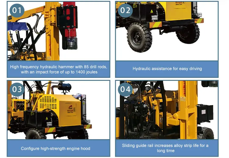 Exterior Guardrail Hydraulic Machine Safety Pile Driver For Highway ...