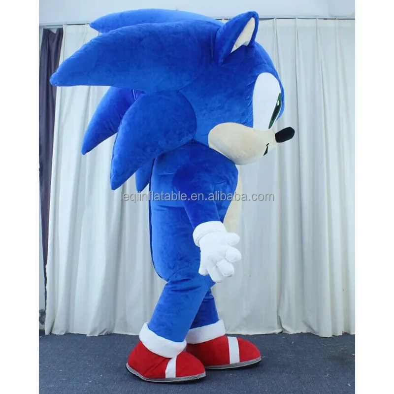 Hot Sale Holiday Costume Sonic Hedgehog Mascot Costume Plush Mascot ...