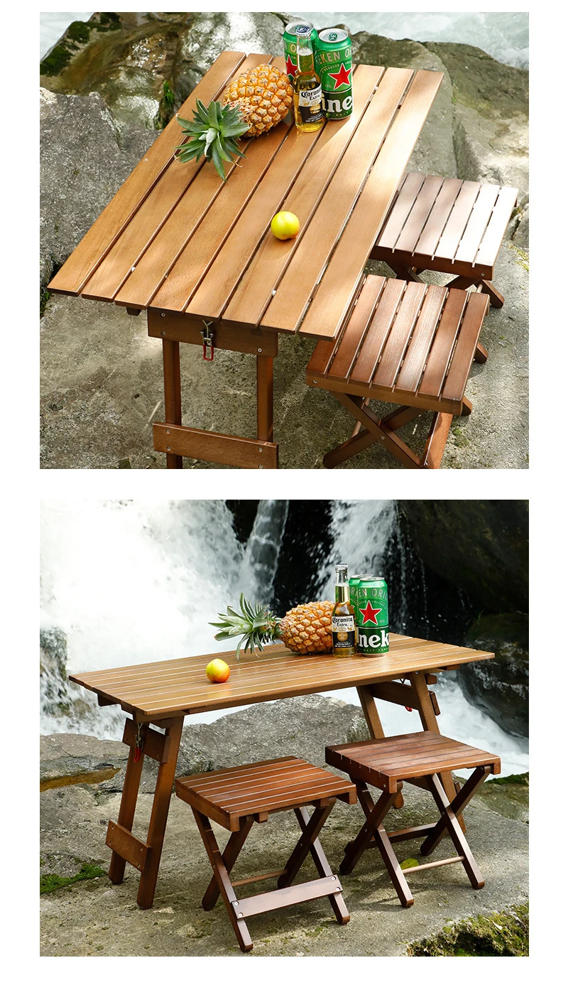 Quawe Pliante Portable Foldable Camping Table And Chair Camping Table ...