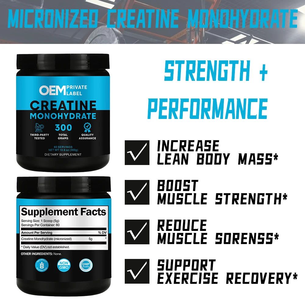 Private Label Creatine Monohydrate Powder - 99% Pure