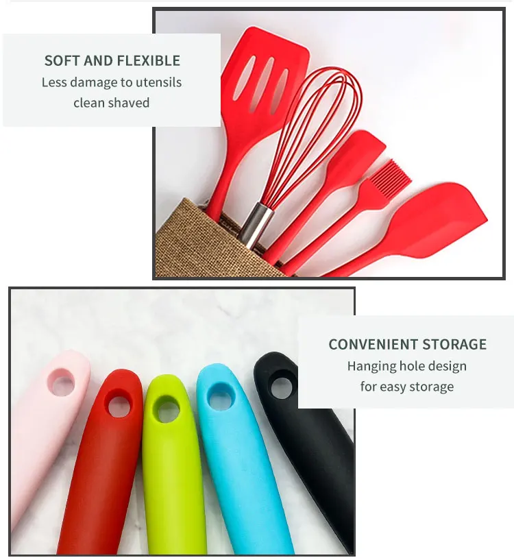 Home And Kitchen Accessories 5pcs Heat Resistant Food Silicone Kitchen ...
