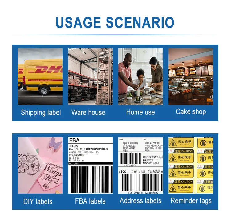 Thermal Printer Sticker Label Bluetooth A6 Thermal Barcode Printer 4x6 ...