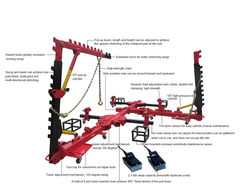 3000kg Automotive Chassis Frame Bench - Quick Repair System