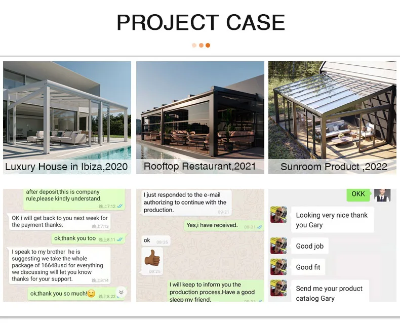 Modern Design Aluminum Profile Structure Customized Glass Stretch Roof ...