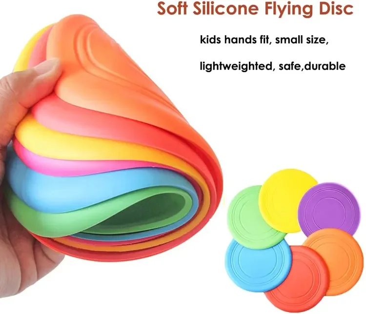 Silicone Kids Flying Disc Eco-friendly Safe Hand Throwing Outdoor ...