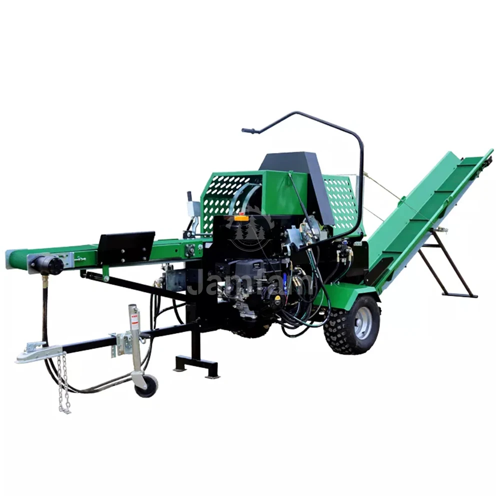 Fully Joystick Operating Conveyor Belt Wood Processor Fire Wood ...