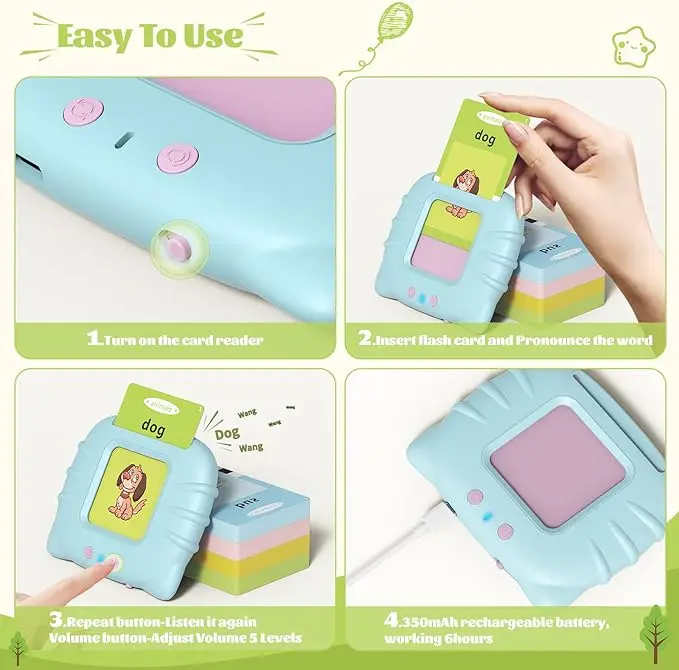 Kids Preschool English Learning Speech Therapy Machine Toy Interactive ...