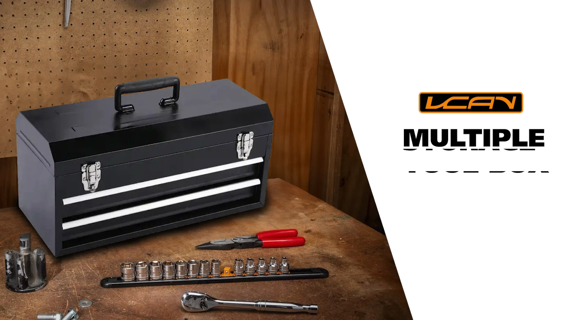 Tools Metal Tool Box With Deep Compartment And 2 Drawers In Heavy-duty ...