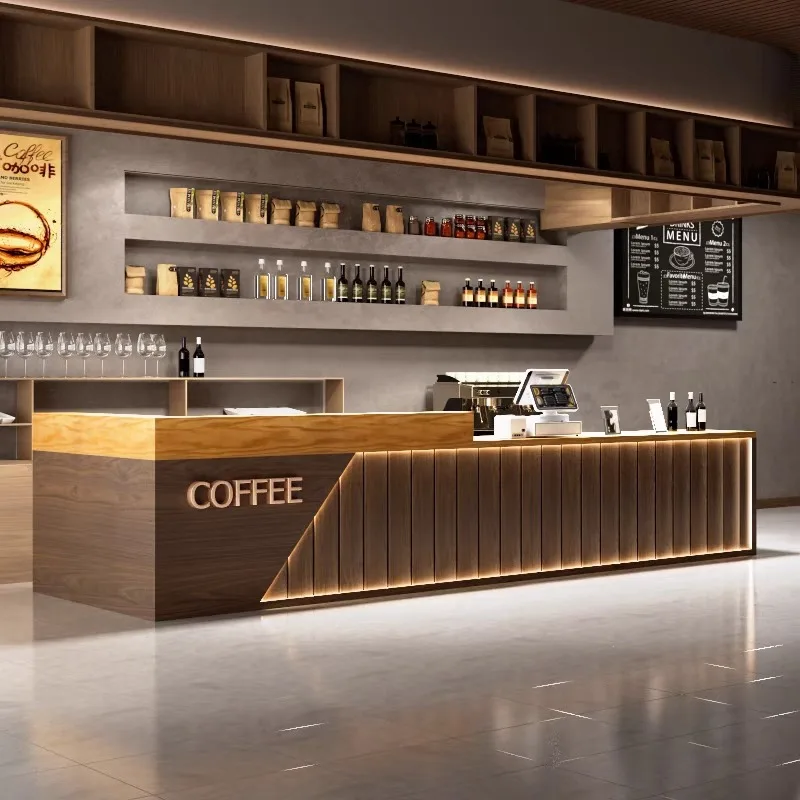 Customizable JINXIN Coffee Shop Bar Counter - Portable & Stylish