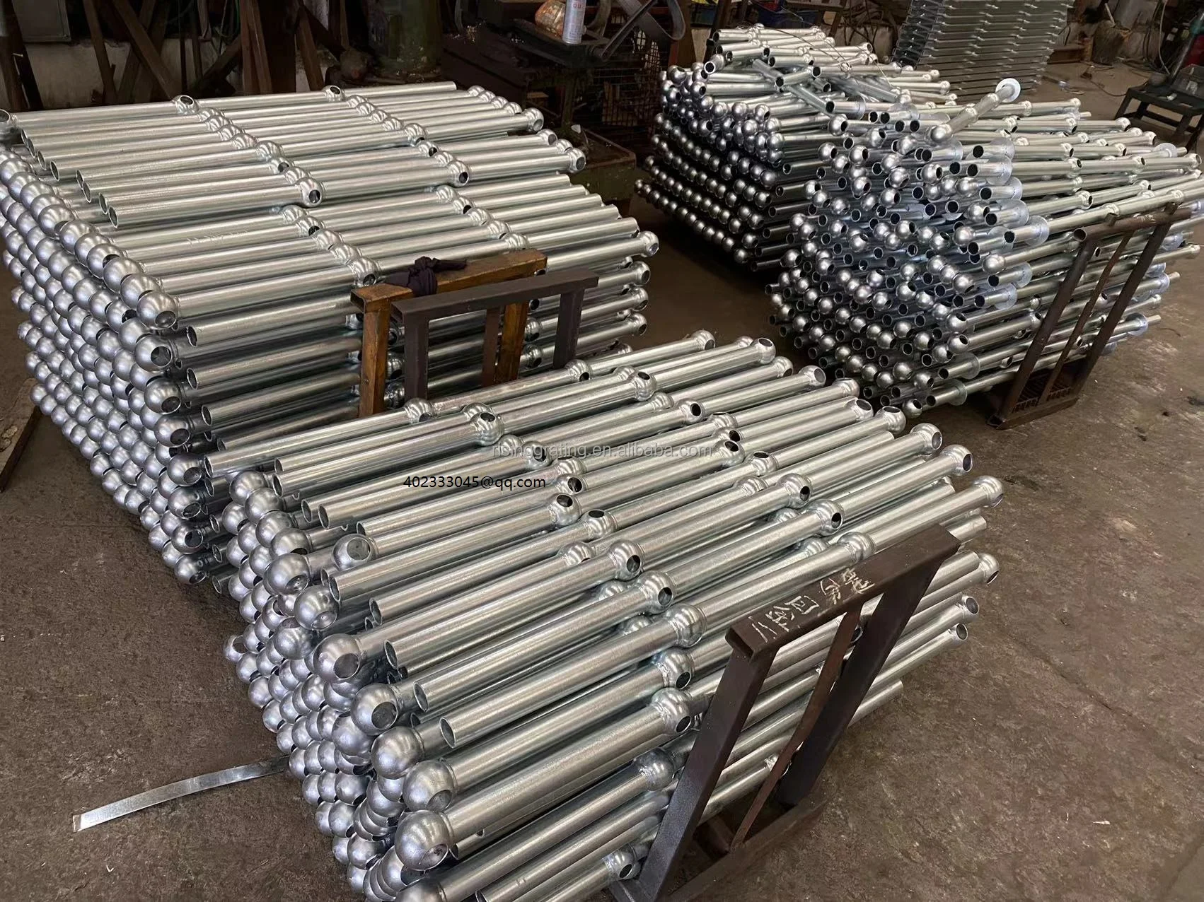 Industrial Galvanized Steel Ball Joint Pipe Handrail Railing