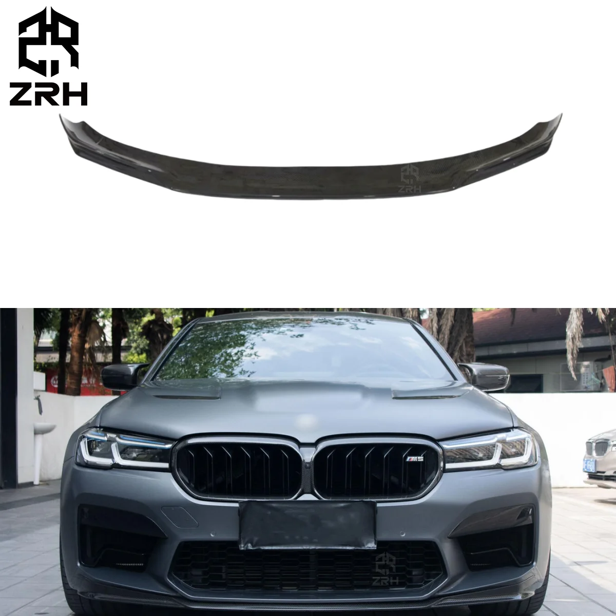 Carbon Fiber Cs Style Front Lip For BMW F90 M5 Lci Front Bumper Lip ...
