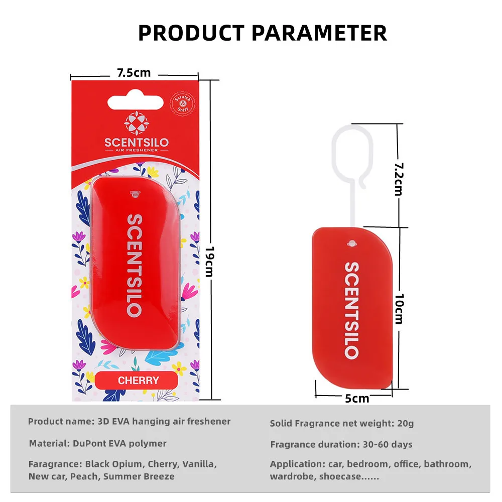 Long Lasting Air Freshener Scented Card 3D Gel Home Car Scent Hanging ...