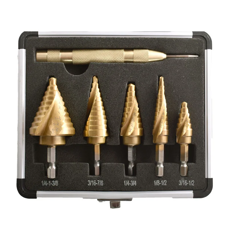 PMS Cobalt Multiple Step Drill Bit Set Titanium Saw Tooth Drill Bits ...