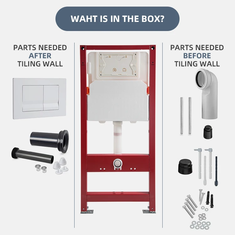 Sanitary Ware Bathroom Wall Hung Toilet tank Cover Flushing Concealed ...