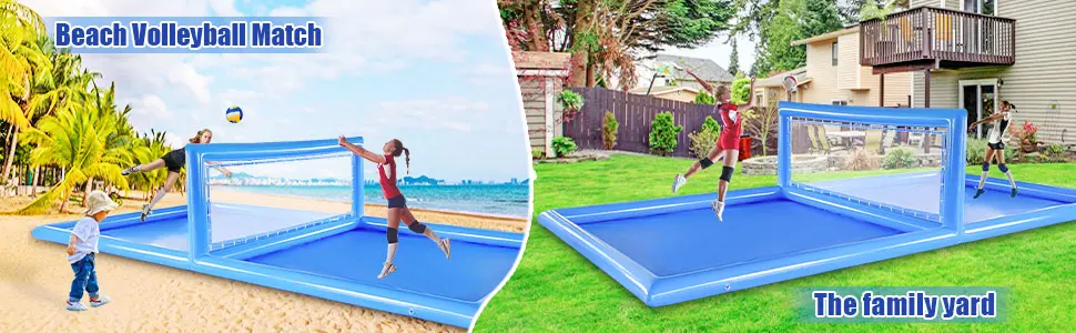 Factory Outlet Giant Inflatable Volleyball Pool Court Inflatable Pool ...