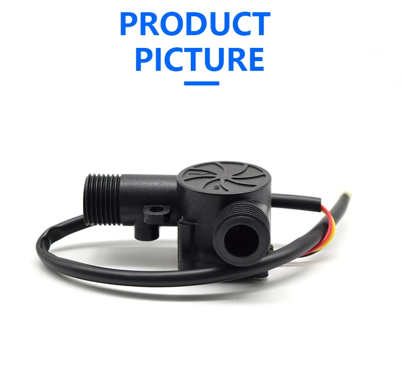 Hall Effect Water Flowmeter Magnetic Flow Sensor DC3-24V Water Flow ...