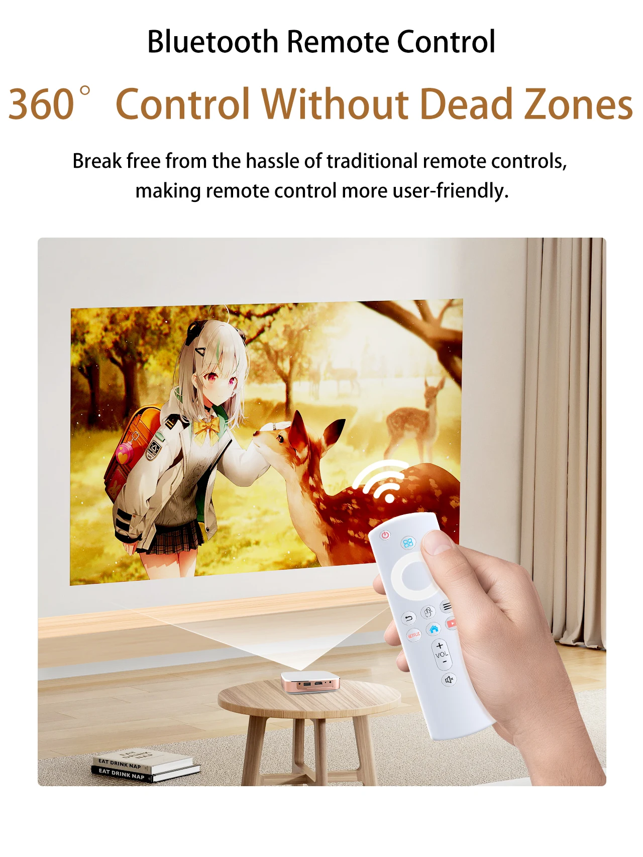 4k Pico Dlp Projector High Lumens Smart Android Beamer 1080p Video Home ...