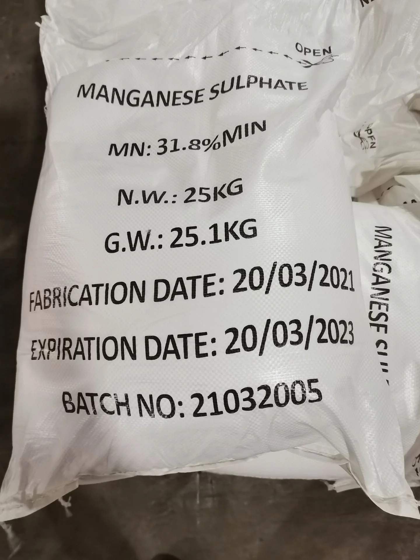 Manganese Sulphate Sulfate Monohydrate Feed Additive Animimal Sulfato ...