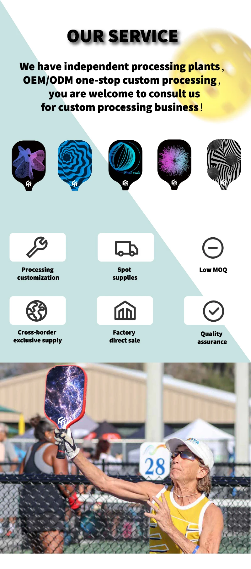 Explosive Lightweight Professional Pickle Paddle Thermoformed Edgeless ...